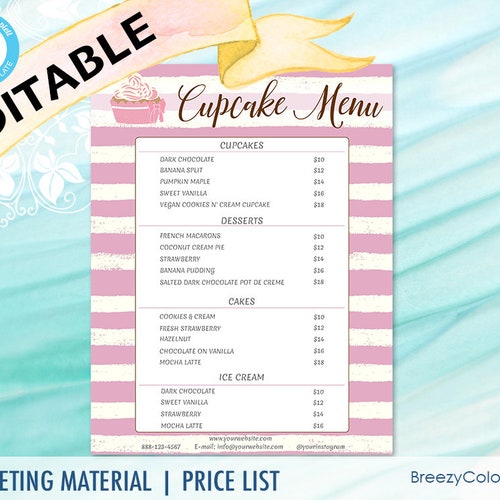Order Form Template Editable INSTANT DOWNLOAD Printable - Etsy
