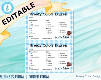 Teacher Coffee Order Form - Etsy
