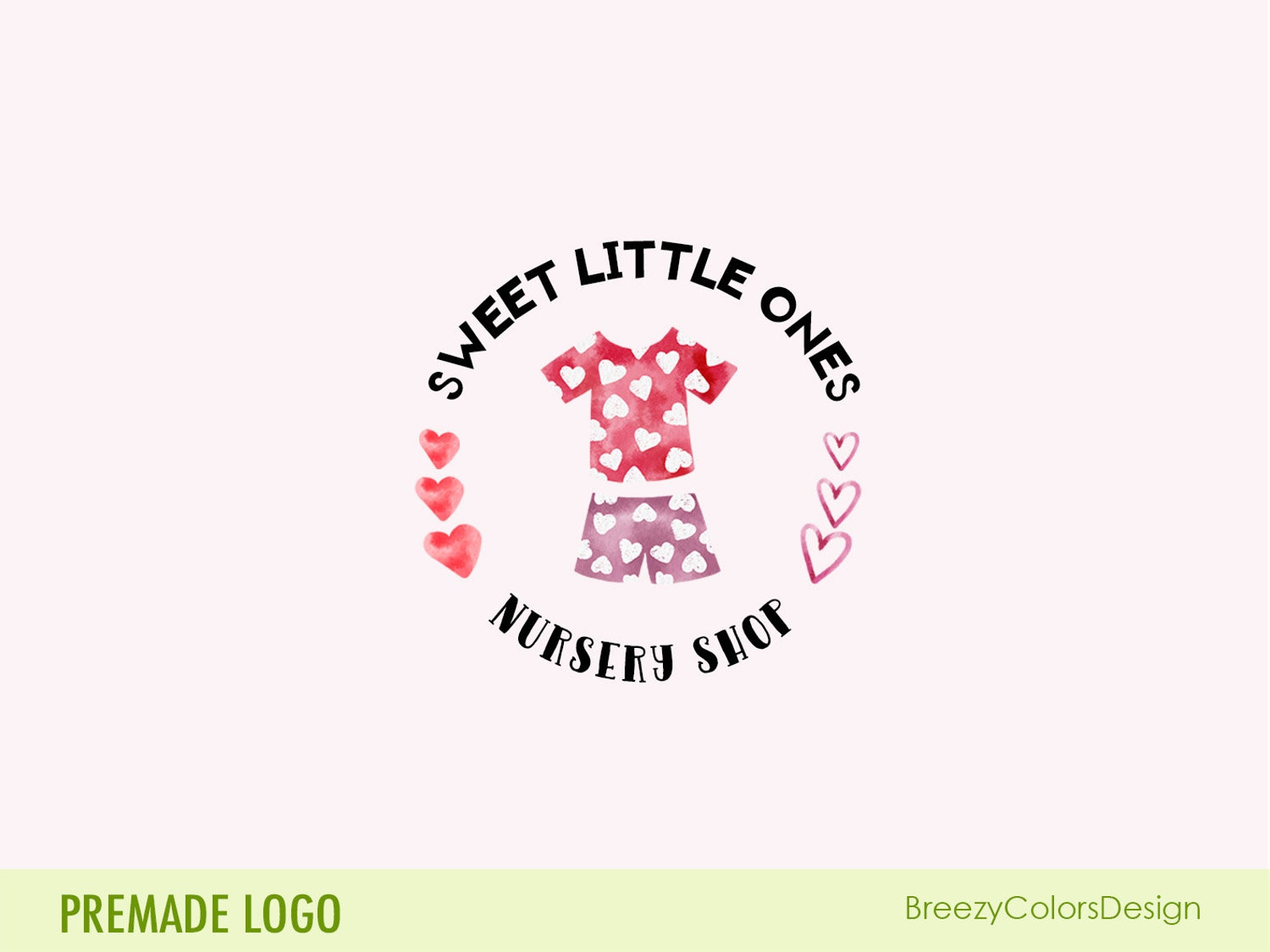 Clothes Logo Design Premade Round Watermarks Cute Stamp | Etsy