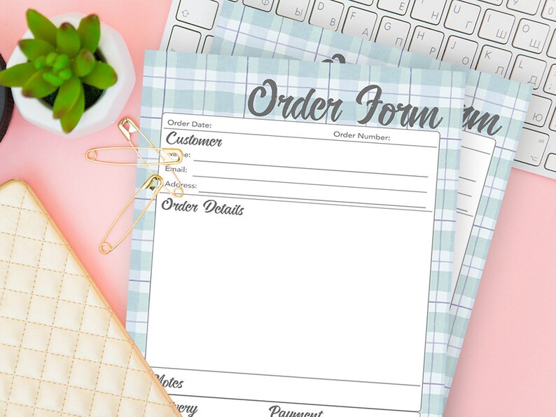 Order Form Template for Small Business Printable Ordering - Etsy Israel