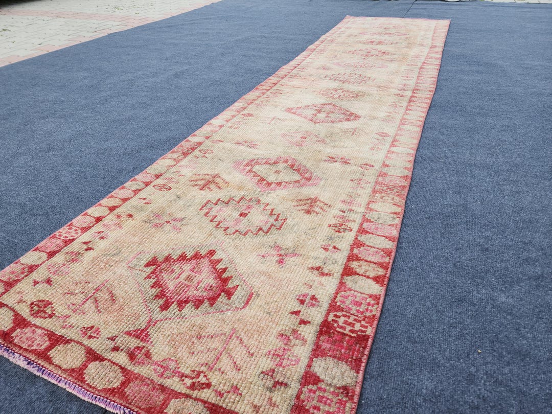 3x11 Vintage Runner, Rustic Runner, Turkish Runner, Oushak Runner, 3x11 ...