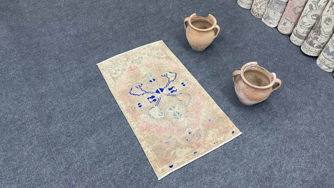 2x3 Faded Rug, Small Vintage Rug, 2x3 Small Rug, Boho Rug, Turkish Rug ...