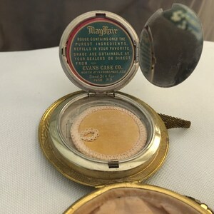Art Deco Antique EVANS GOLD MESH Minaudiere Powder Compact Evening Bag ...