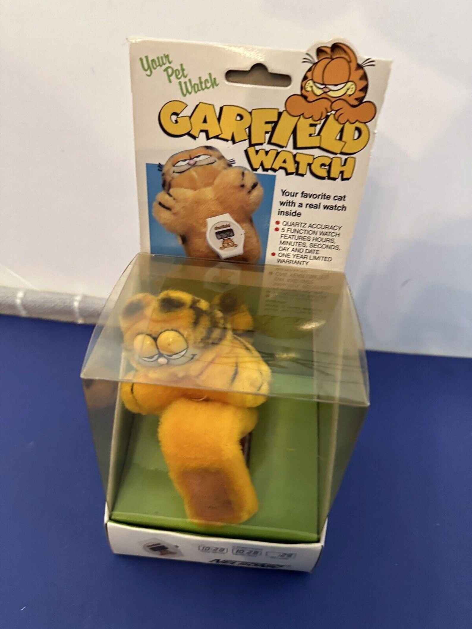 Vtg 1978/1981 Garfield Cat Watch Nelsonic Your Pet Watch Boxnew Battery ...