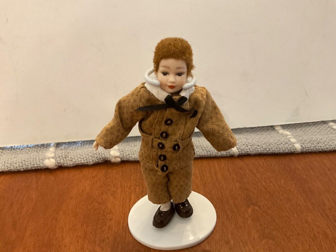 Rare Heidi Ott Miniature Artisan Dollhouse Doll Boy W Flocked Hair Cute ...