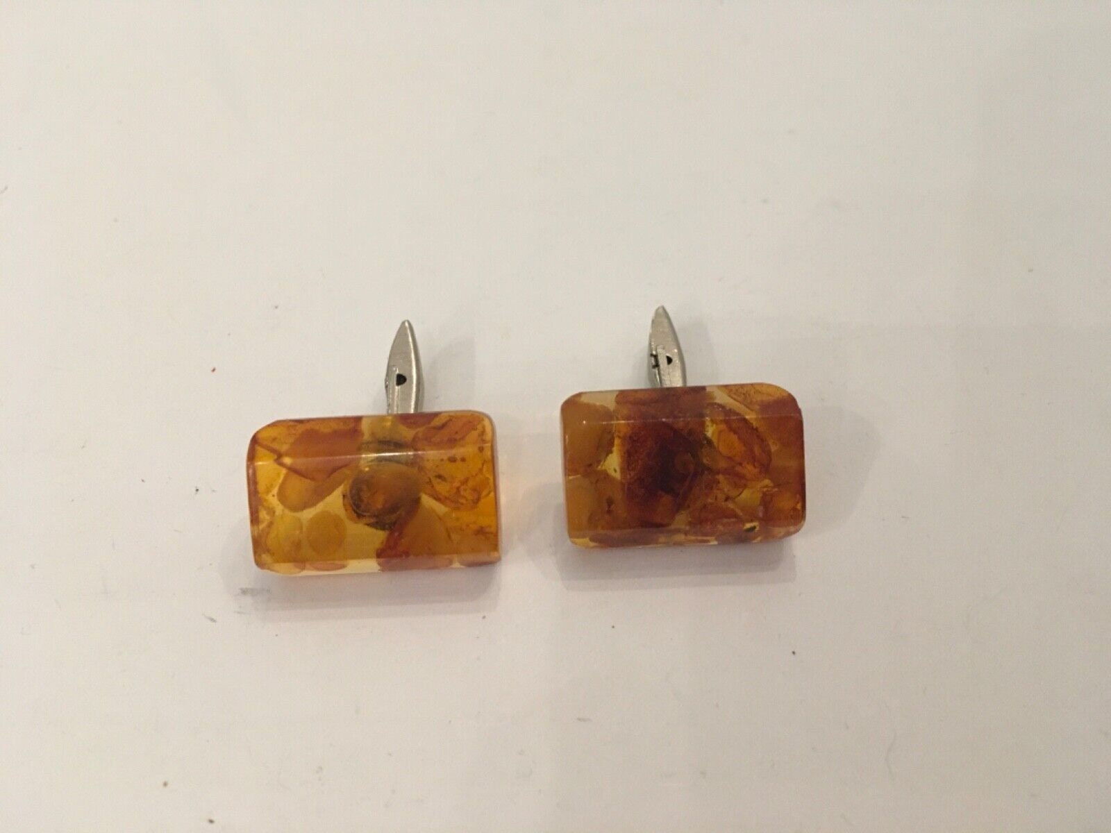 Vintage Mid Century Modern Natural Baltic Amber Cufflinks Signed MET ...