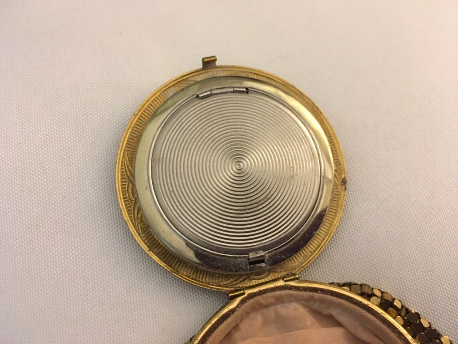 Art Deco Antique EVANS GOLD MESH Minaudiere Powder Compact Evening Bag ...