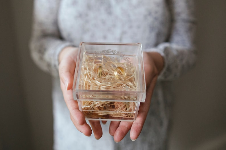 Acrylic Ring Box, Ring Bearer Box Acrylic, Cute Ring Box, Clear Ring ...