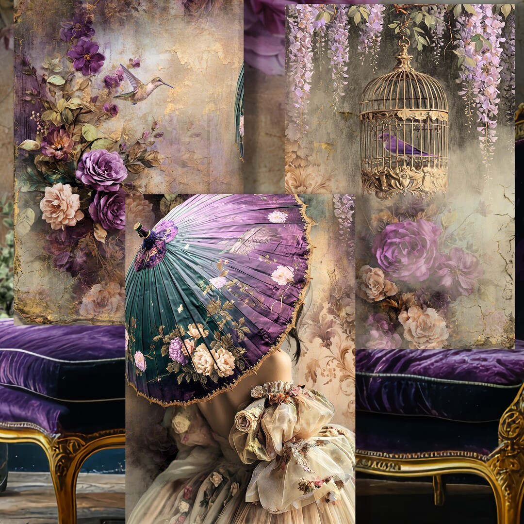 Enchanting Emelia, A Vintage Garden Affair, Triptych, Portrait ...