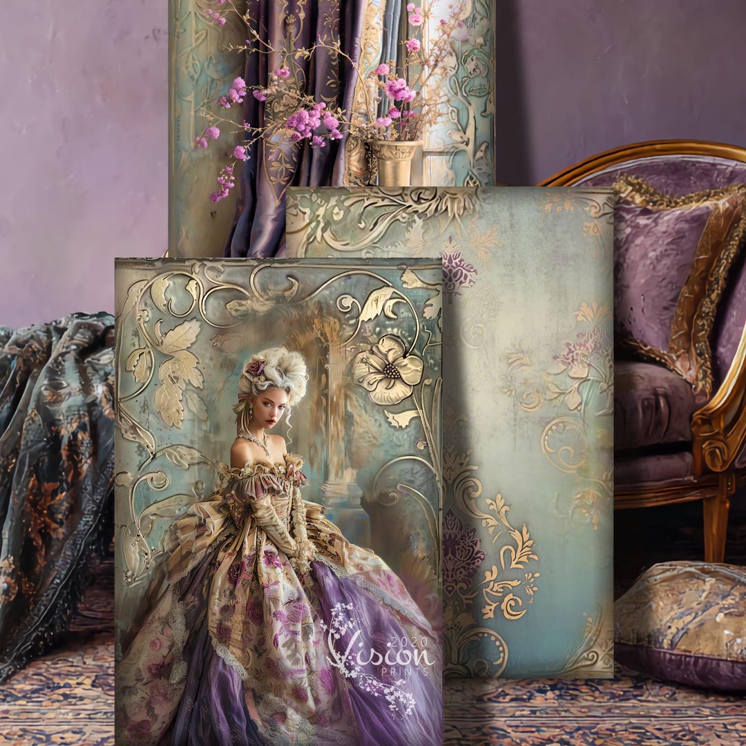 Rococo Printable Wall Art Set: Mary Antoinette Style (digital Download ...