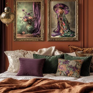 Oriental Aesthetics Geisha Bird Patterns & Floral Digital Download Set ...