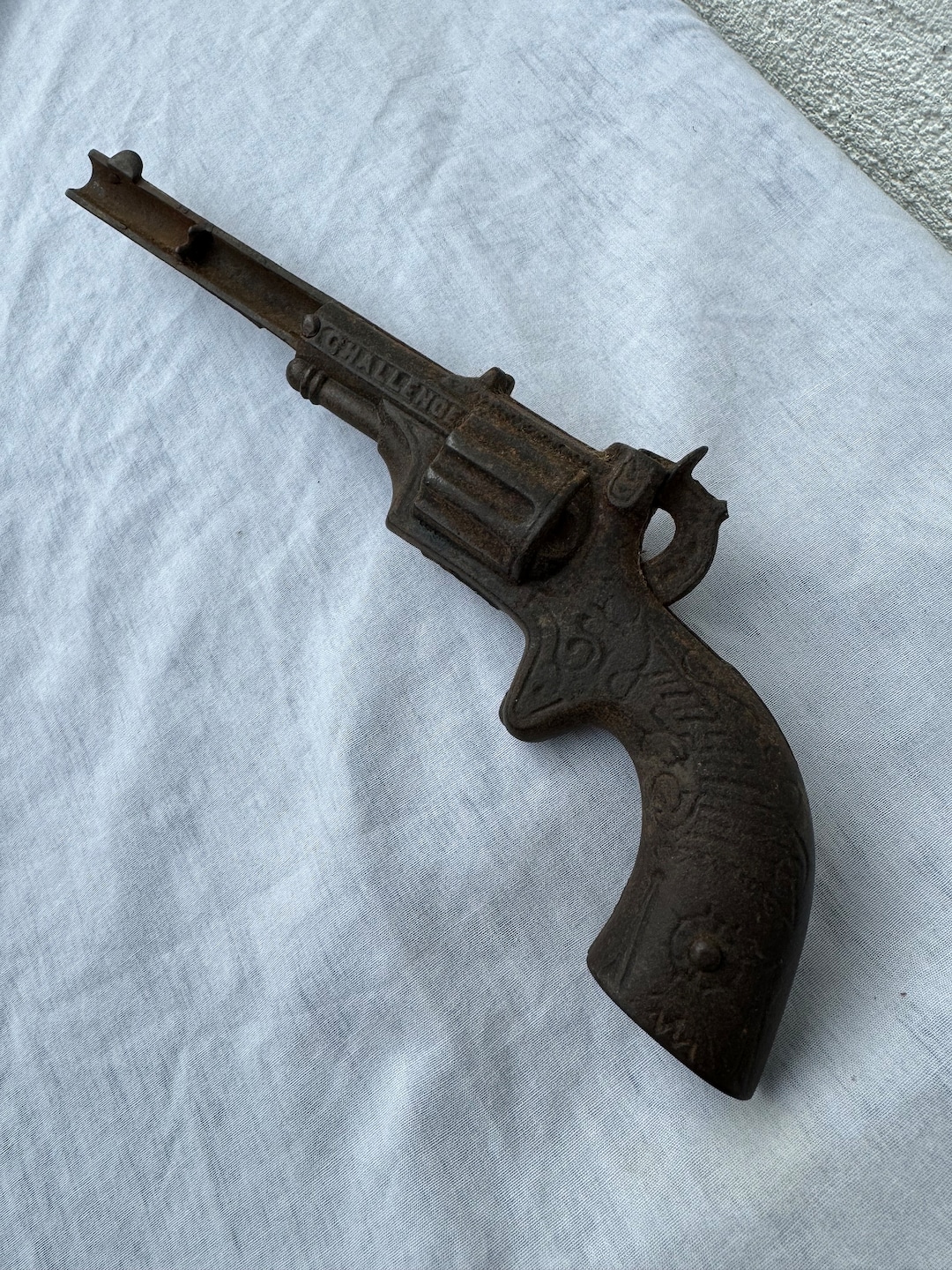 Vintage Cast Iron Toy Cap Gun Marked Challenge - Etsy