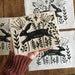Leaping Hare Lino Print Original Print Home & Living - Etsy