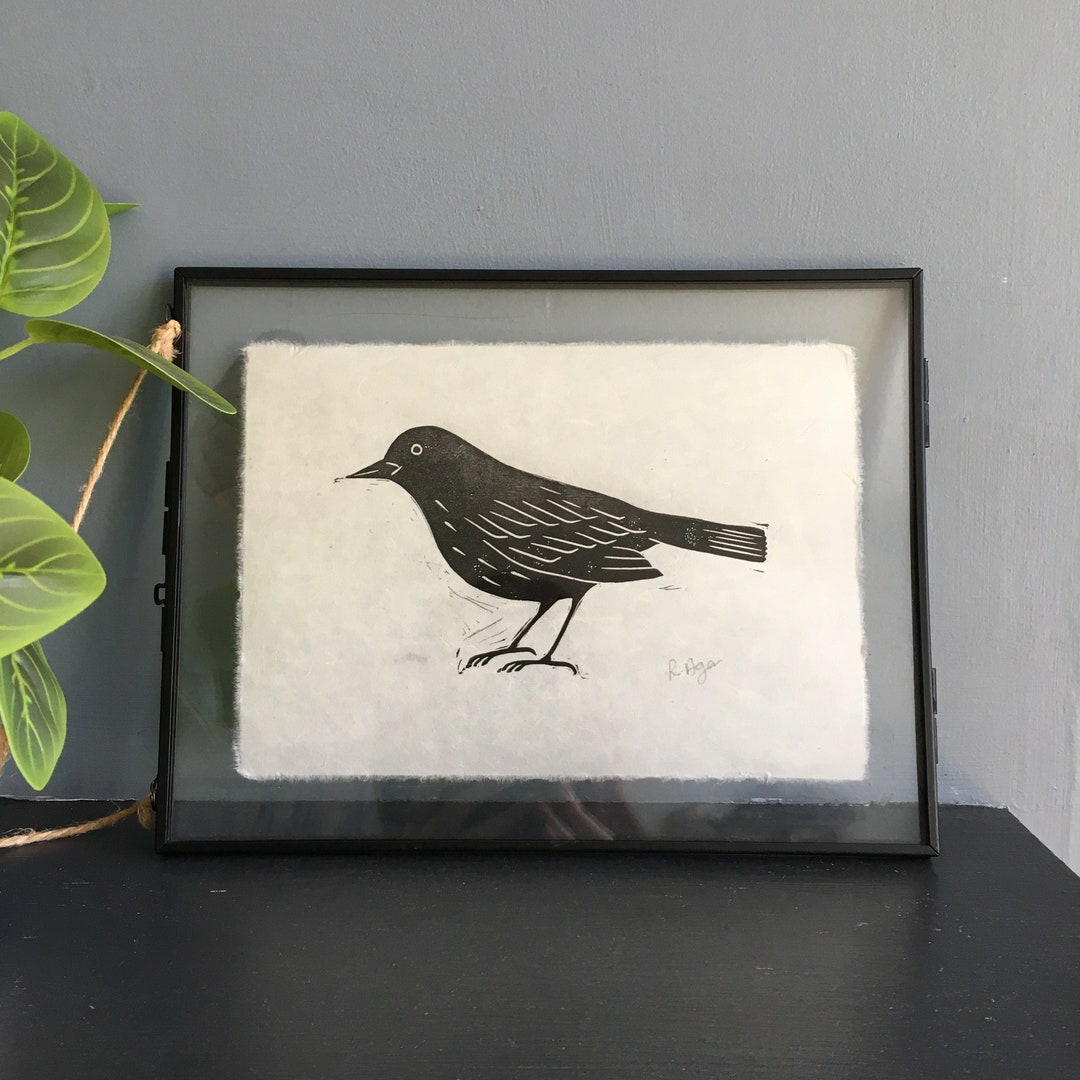 Original Blackbird Print Home & Living Home Decor Wall Art Nature ...