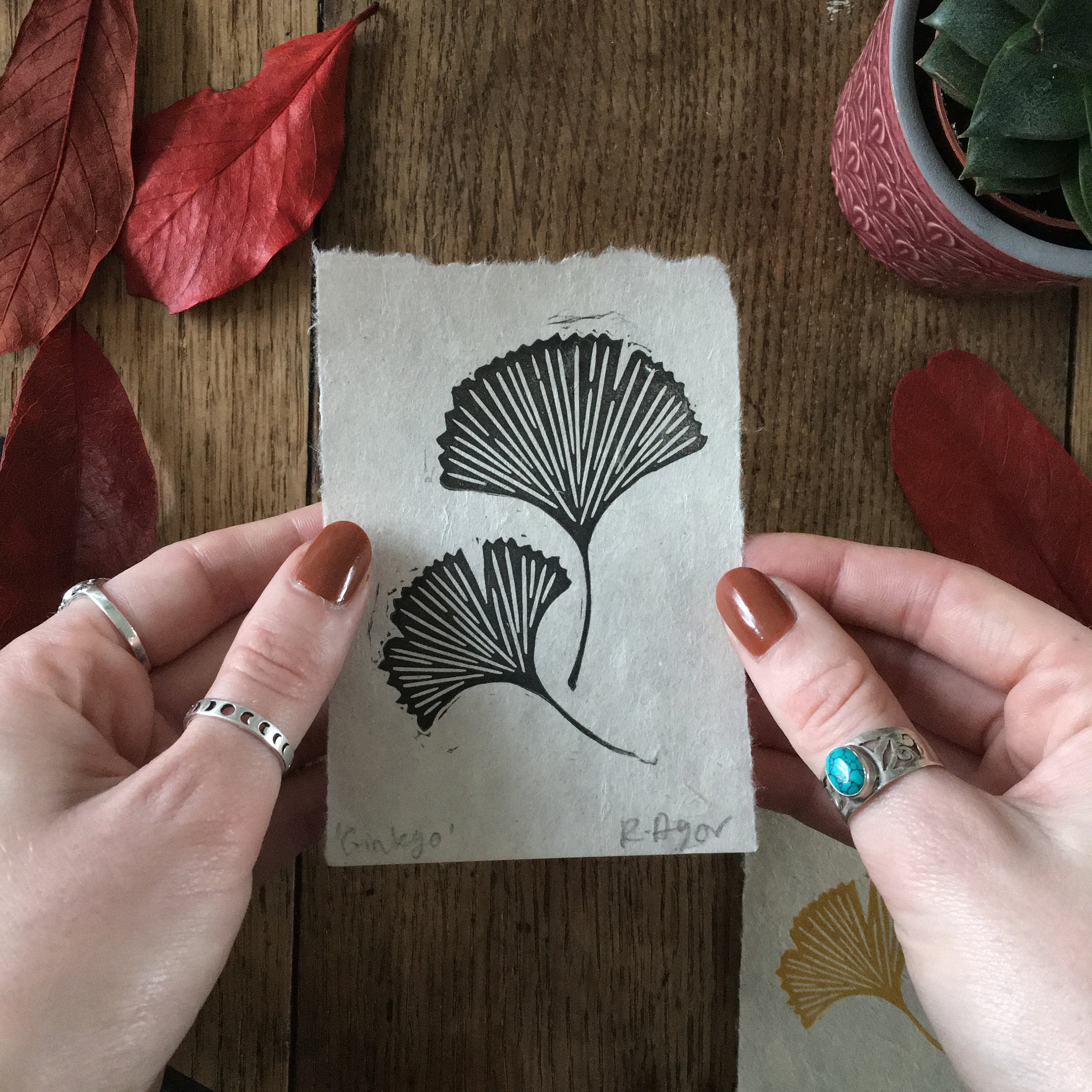 Mini Ginkgo Leaf Print | Mini Prints | Nature Themed | Home Decor ...