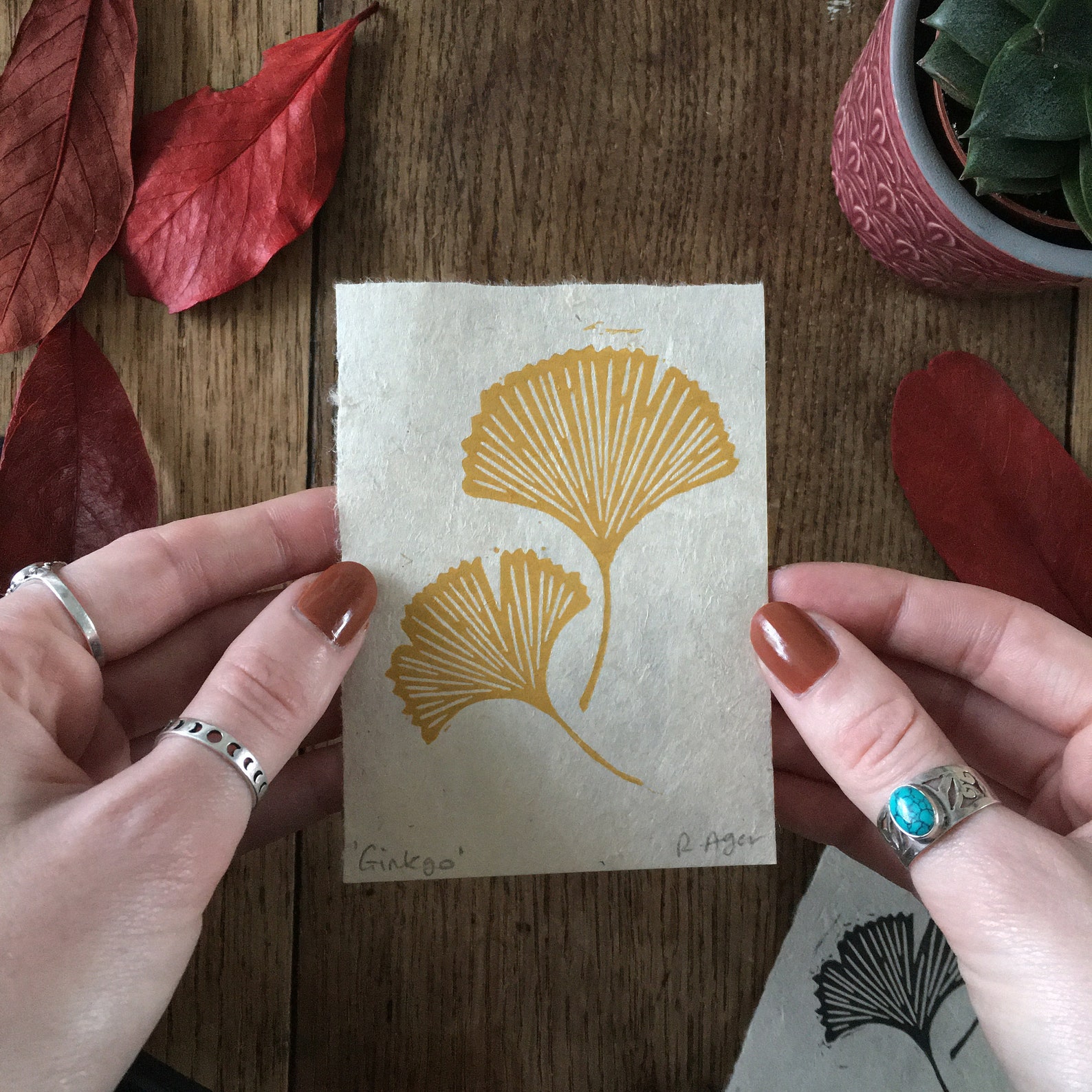 Mini Ginkgo Leaf Print | Mini Prints | Nature Themed | Home Decor ...