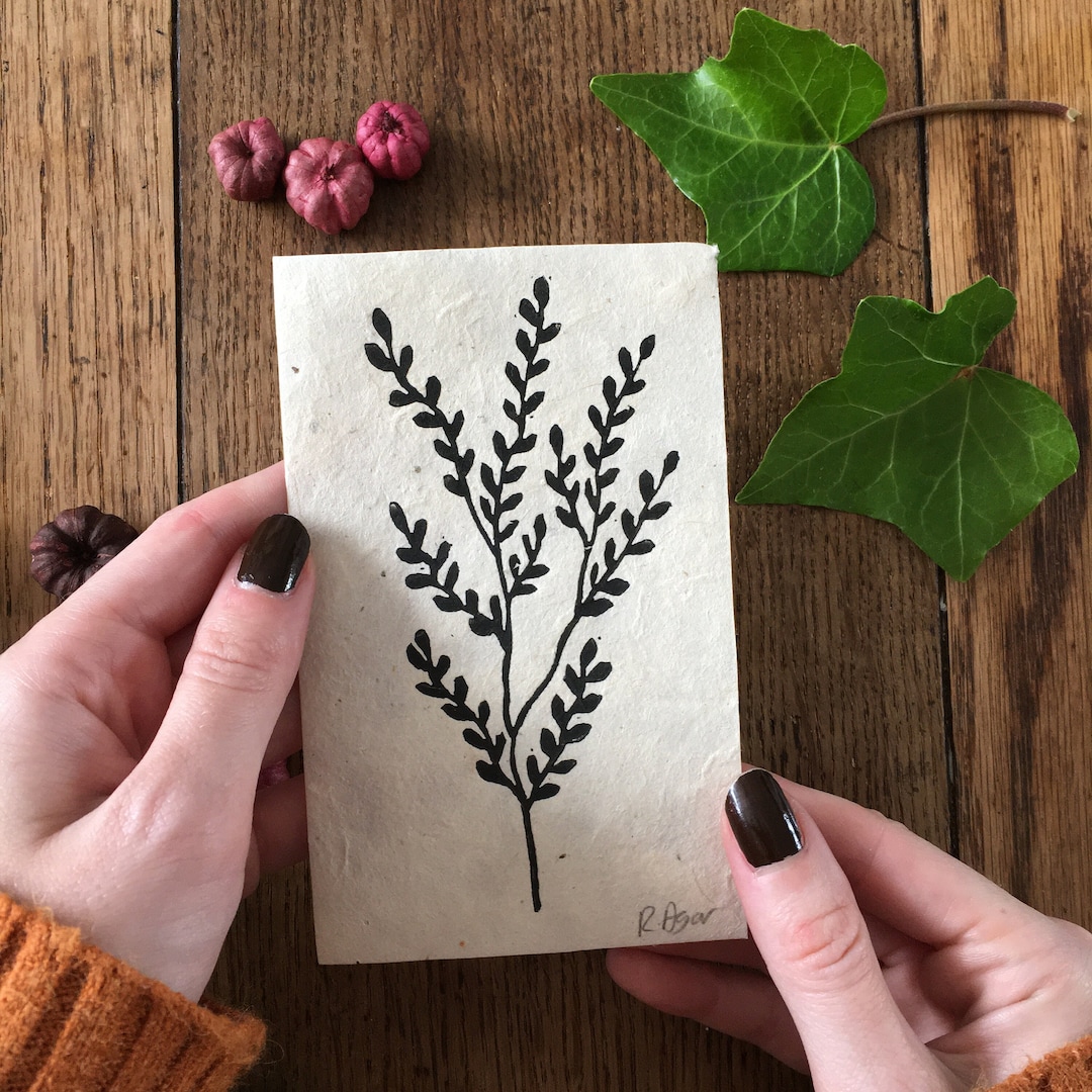 Mini Botanical Lino Print | Prints | Wood & Linocut Prints ...