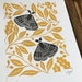 Original Moth Lino Print Home & Living Botanical Home - Etsy