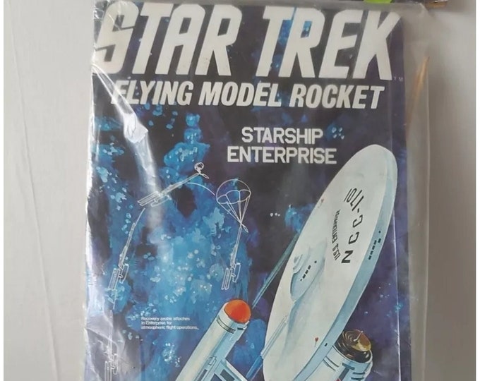 Star Trek Flying Model Rocket Starship Enterprise Vintage 1975 Estes ...