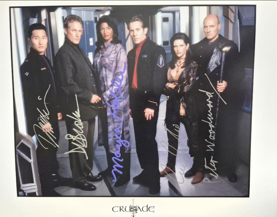 Babylon 5 Crusade Cast Multiple 5 Signed Autographs Publicity Photo ...