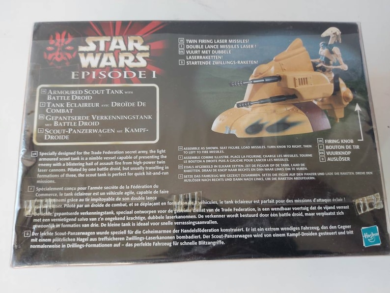 Star Wars Armoured Scout Tank With Battle Droid Phantom Menace - Etsy