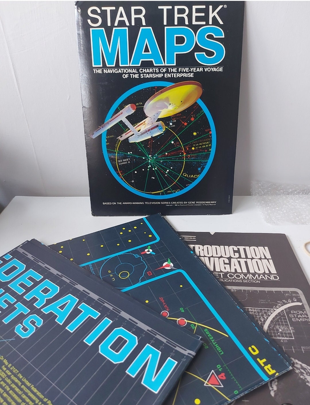 Star Trek Maps Fold Out Navigational Star Charts Set Bantam - Etsy