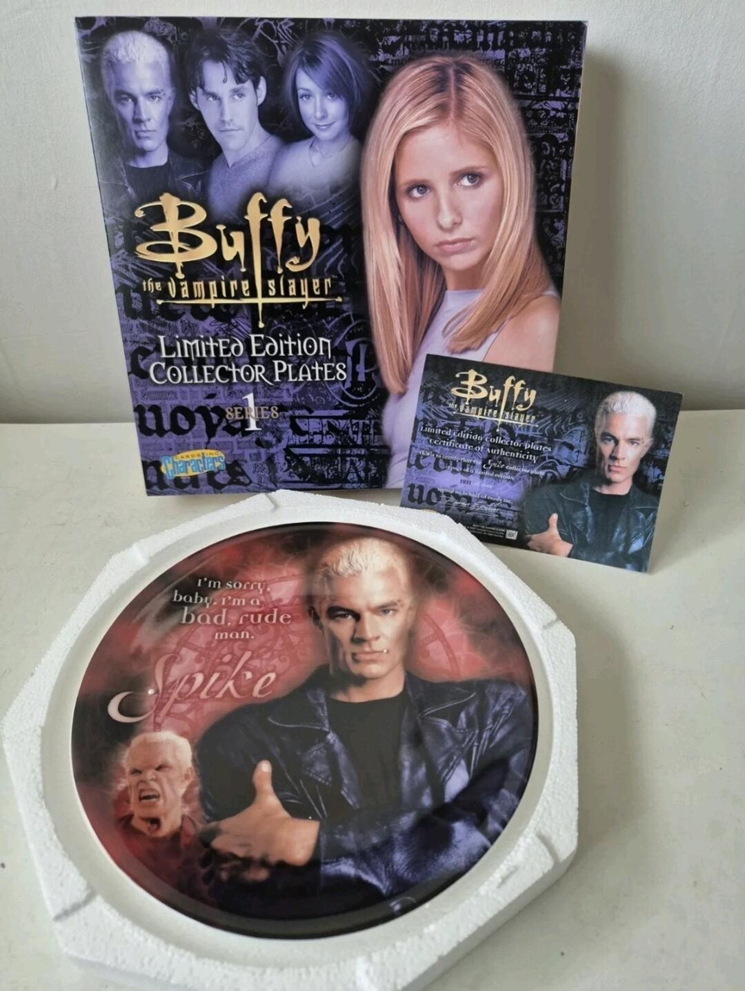 Buffy the Vampire Slayer Limited Edition Spike Collectors Plate W/ COA ...