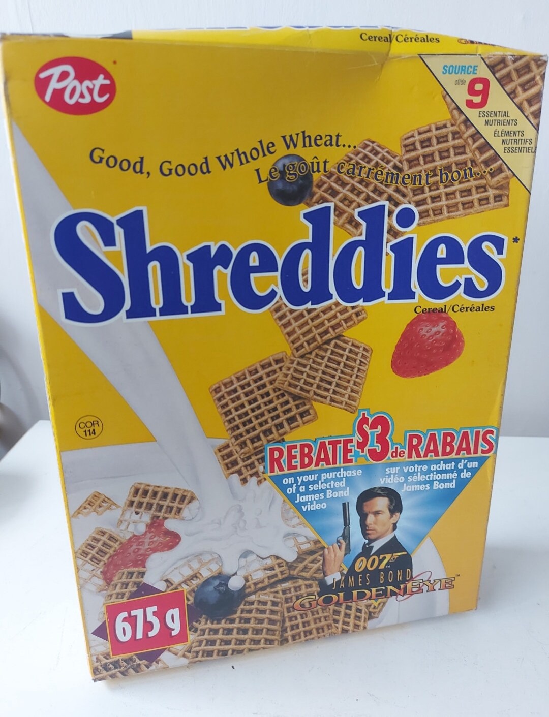 Rare James Bond Goldeneye Shreddies Cereal Box - Post Canada 1995 - Etsy