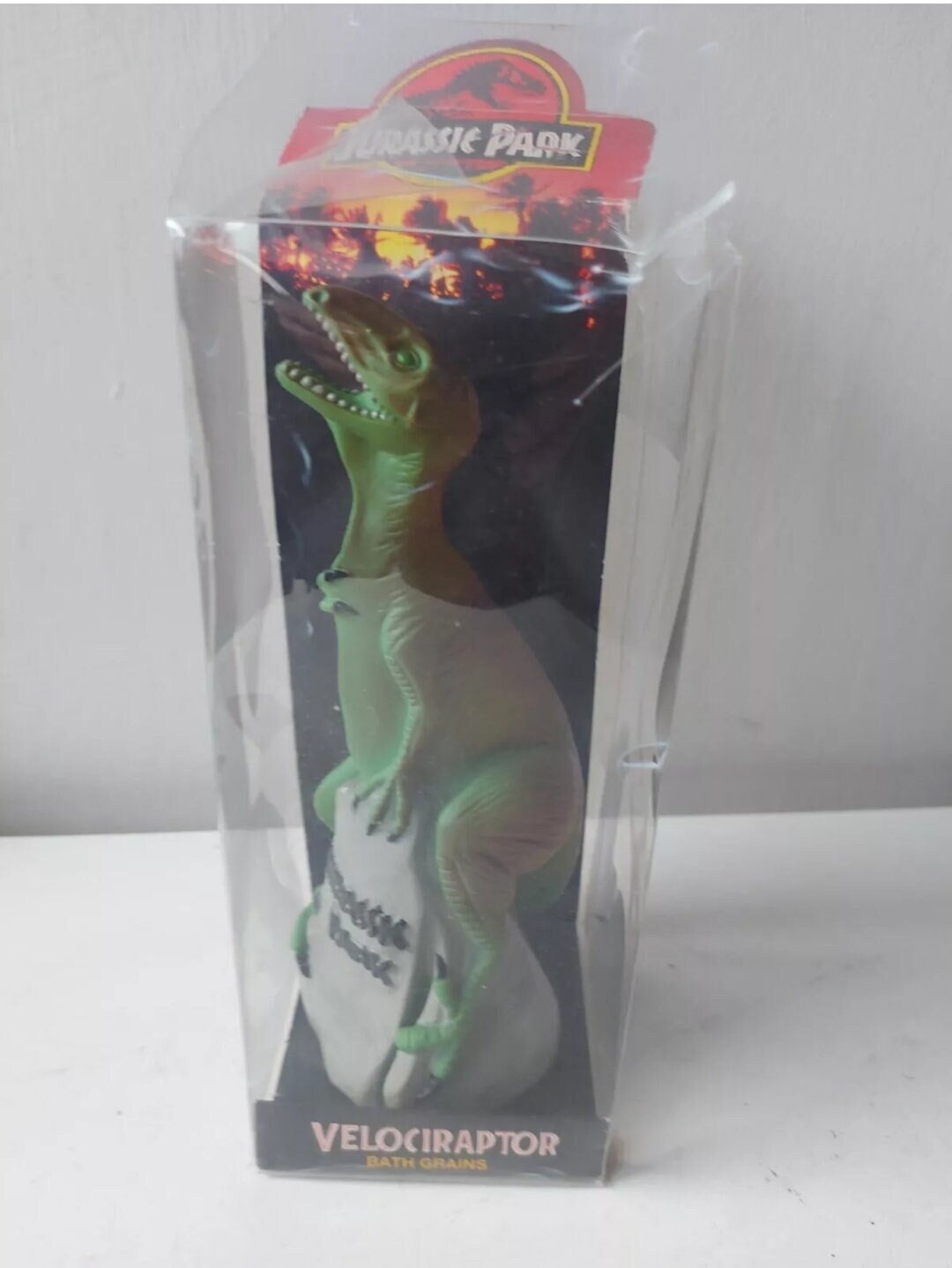 Jurassic Park Vintage Dinosaur Velociraptor Bath Grain Figure 1992 ...