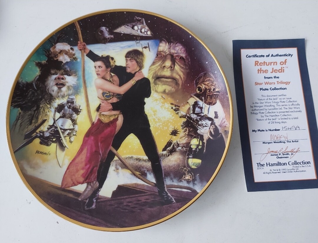 Star Wars Return of the Jedi Hamilton Collector Plate Limited Edition ...