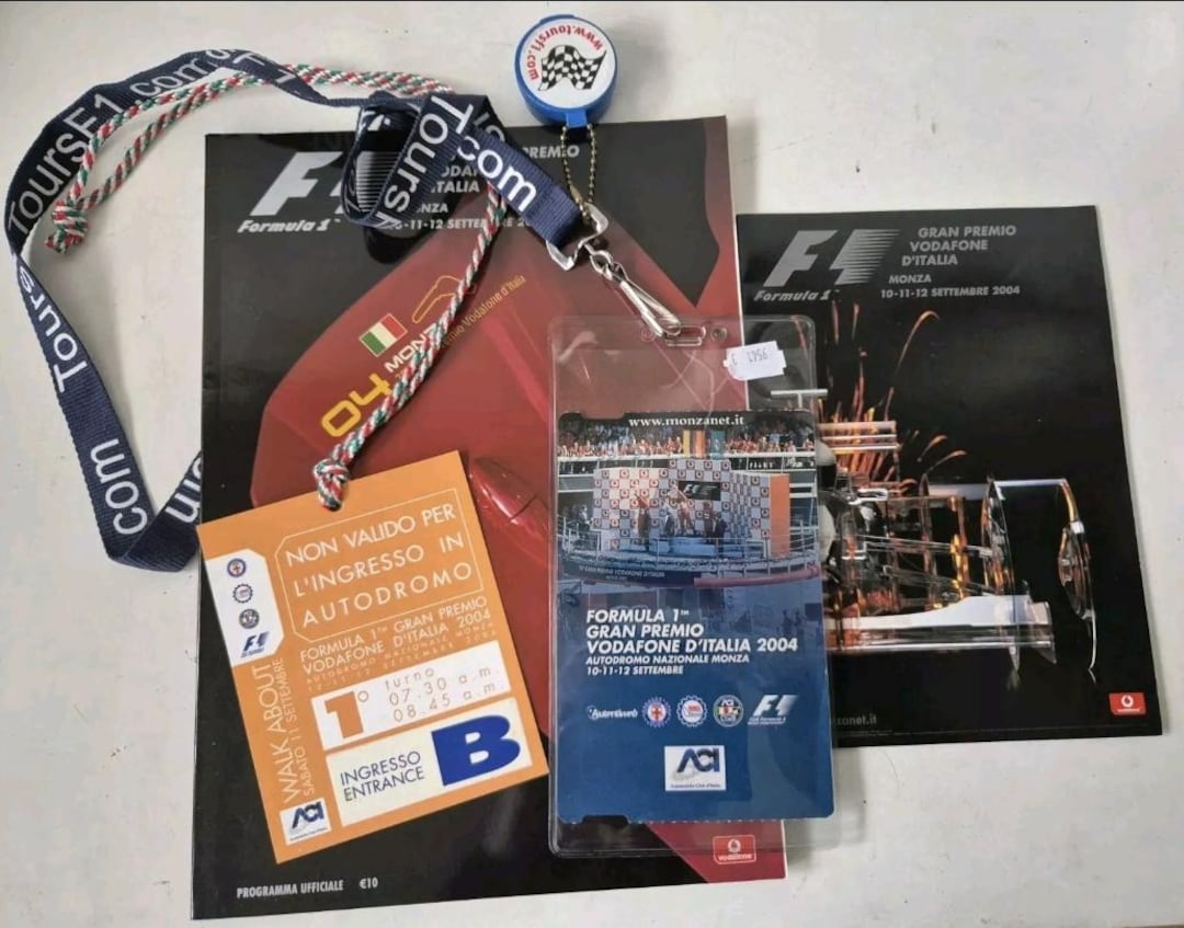 Formula One Italian Grand Prix 2004 Paddock & Stand Passes Ticket ...