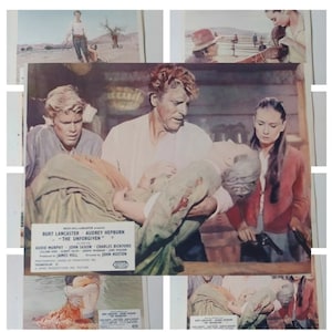 The Unforgiven 1960 Original Lobby Card Set X 8 Hepburn Lancaster ...
