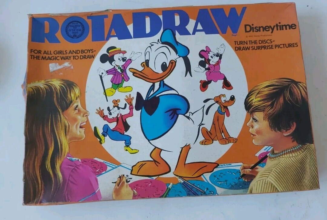 Vintage Disney Rotodraw Donald Duck Disneytime 1969 Complete - Etsy