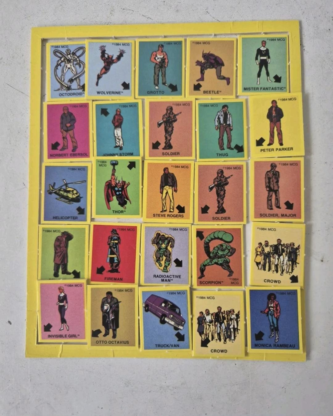 Marvel Super Heroes 25 Playing Pieces TSR Role Playing Game Jeff Grubb ...