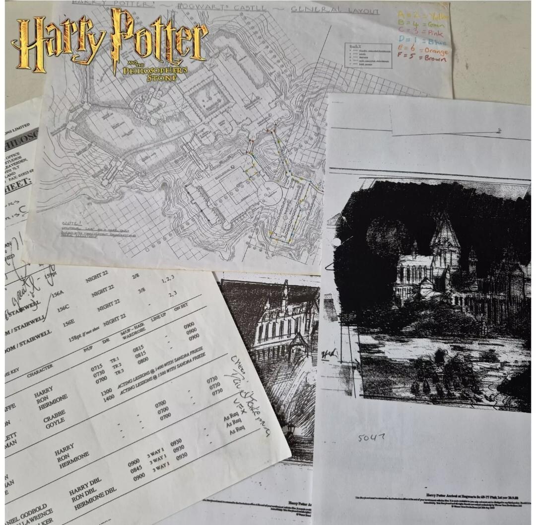 Harry Potter Production Hogwarts Castle Plan, Callsheet, Storyboard ...