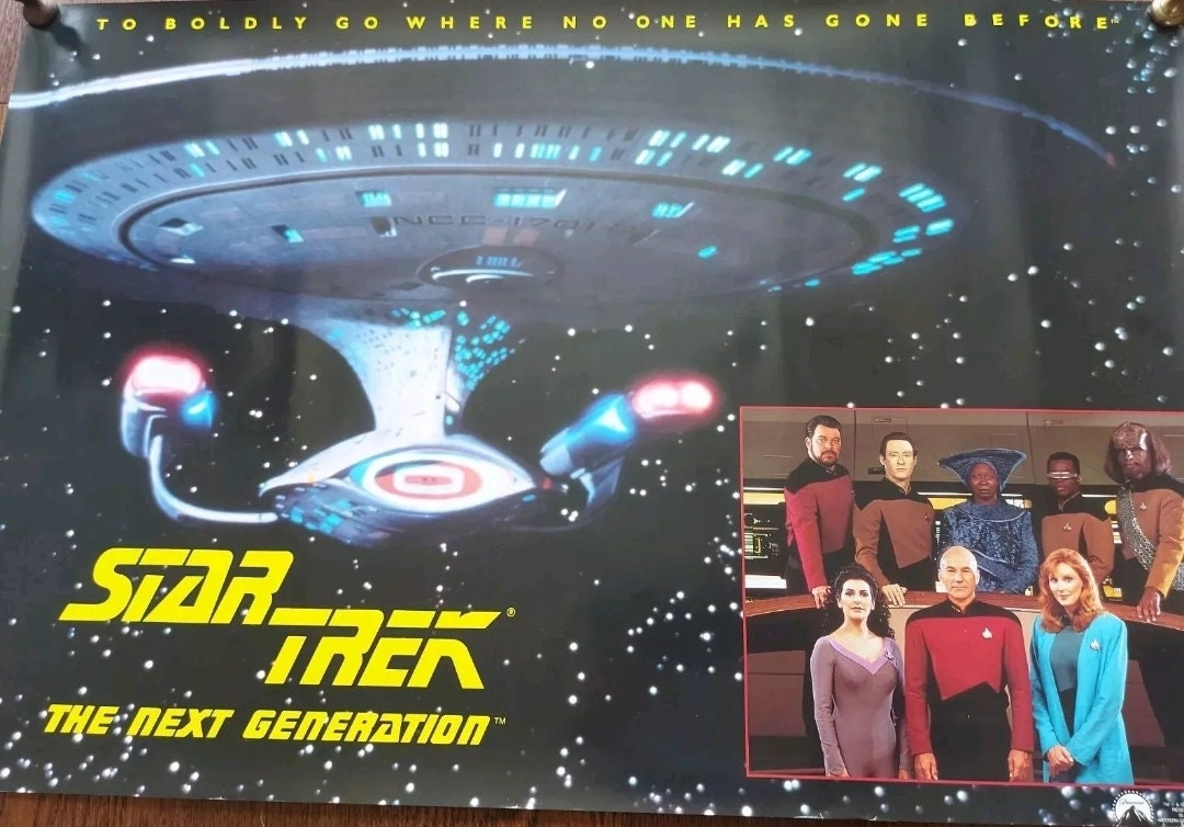 Star Trek TNG 'to Boldly Go Where No One Has Gone Before' 32" X 21" Poster Rare - Etsy