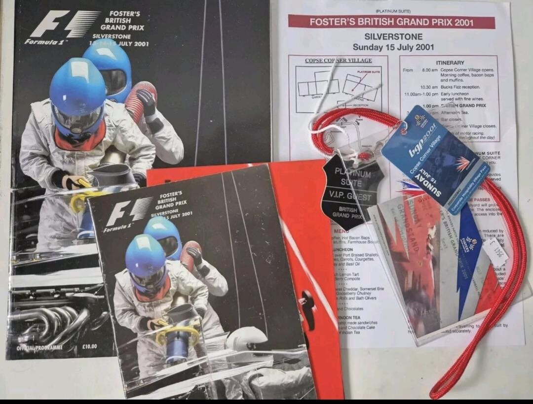 Formula One British Grand Prix Platinum VIP Passes Bundle 2001 Rare - Etsy