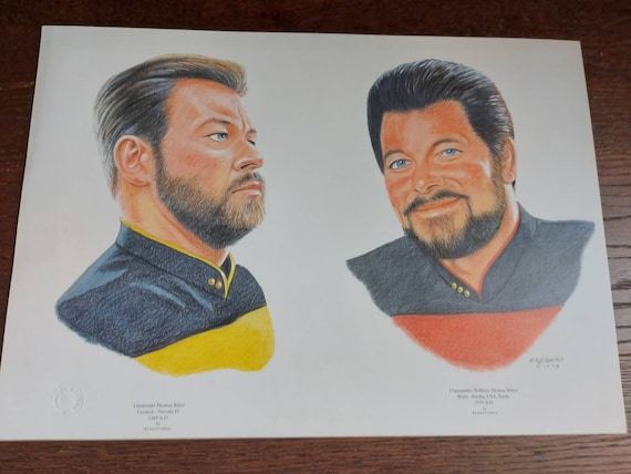 Star Trek TNG Lieutenant Riker Limited Edition Lithograph - Etsy