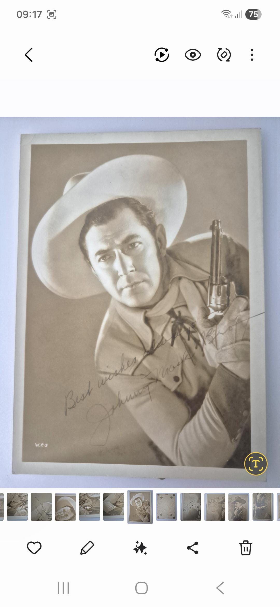 Antique Vintage Johnny Mack Brown Signed Autograph Photo American ...