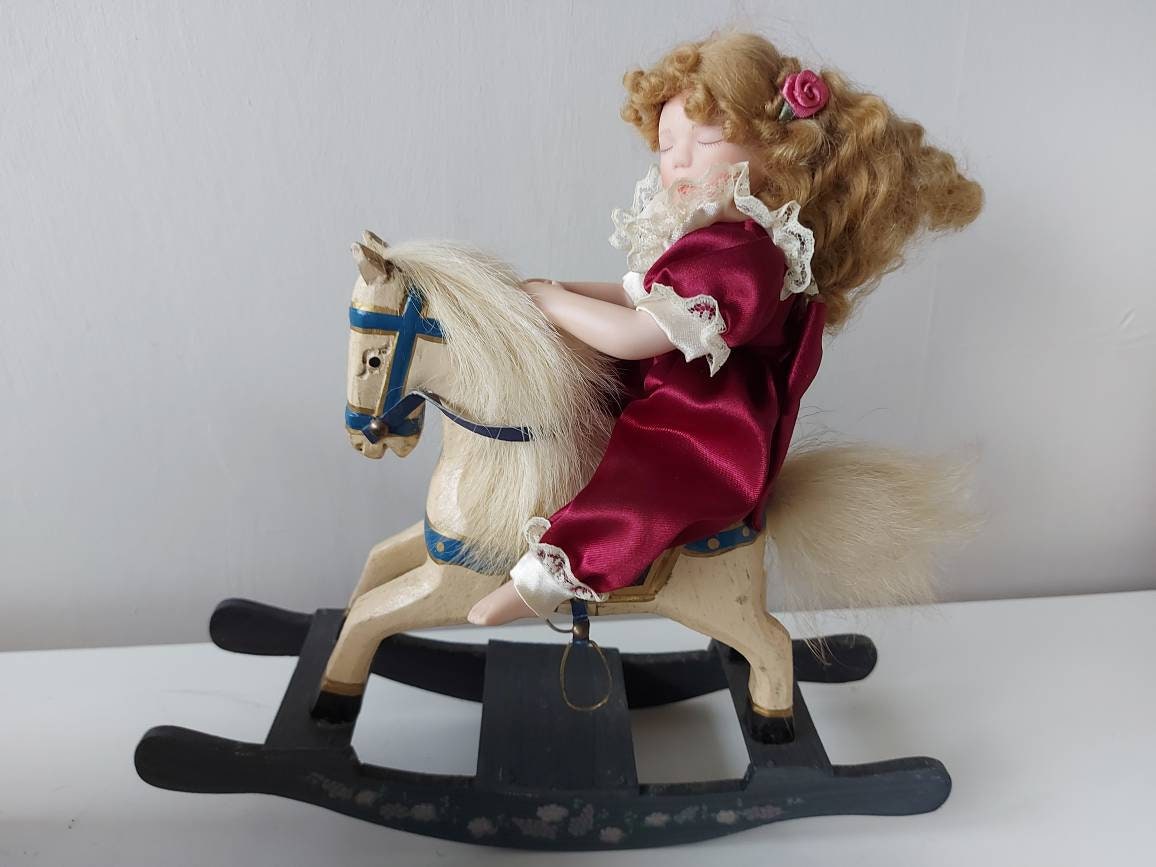 Ashton Drake Galleries Rock-a-bye Goodnight Doll & Rocking Horse 10 ...