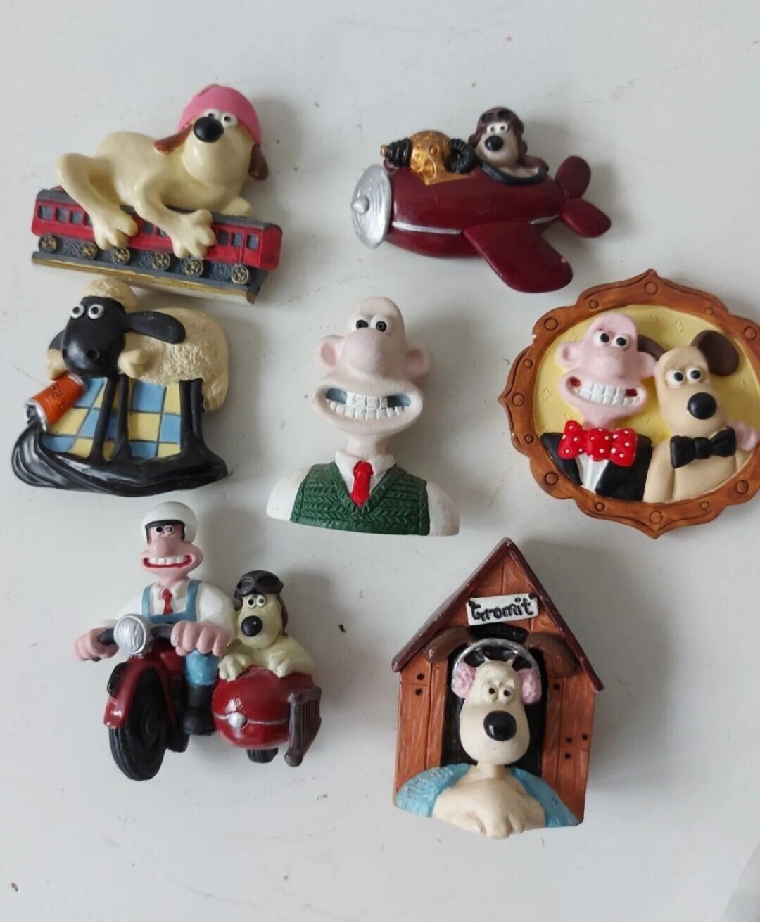 Wallace and Gromit Magnets X 7 Nick Park Aardman Animation 1989 Vintage ...