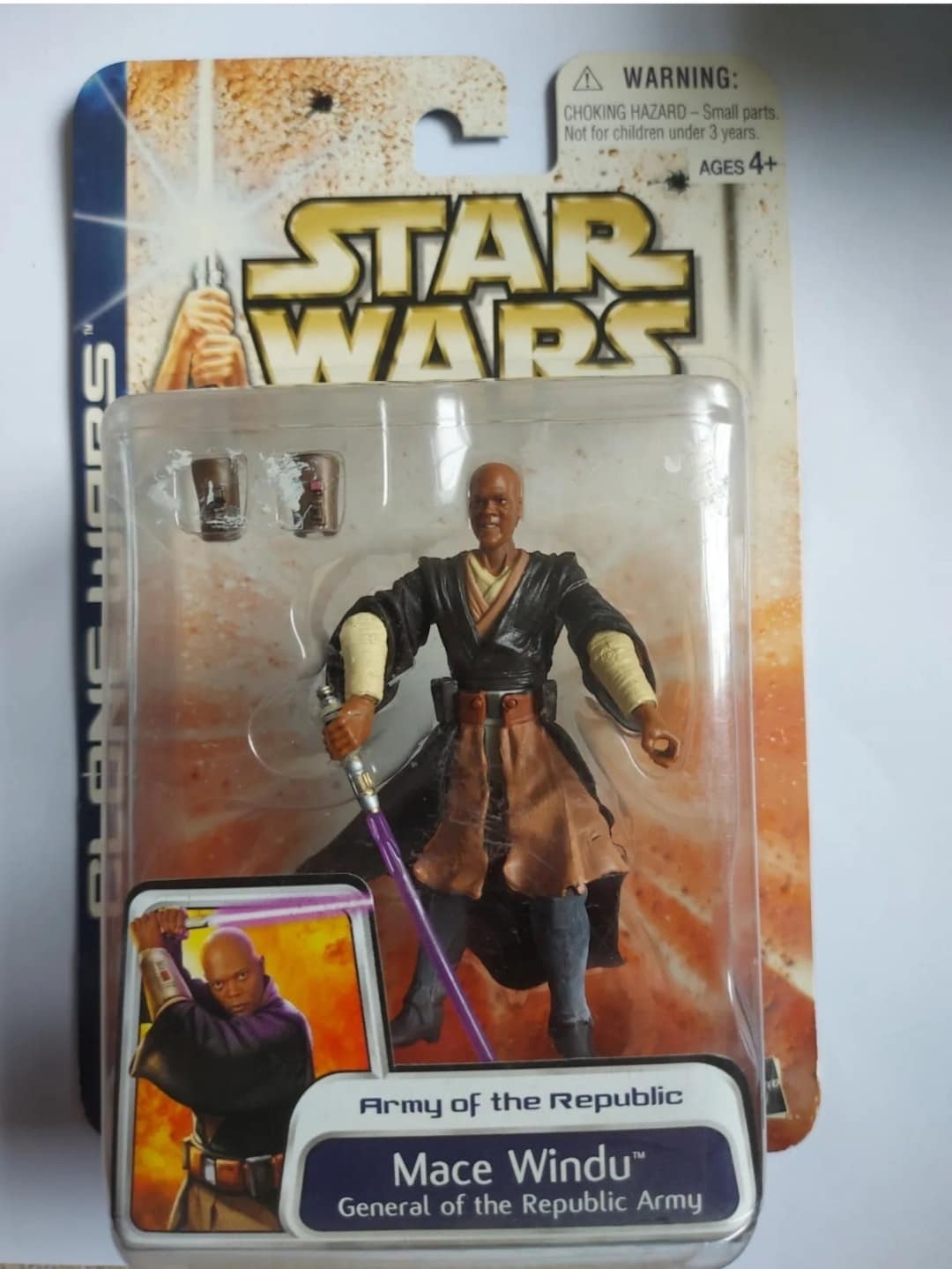 Star Wars Army of the Republic Mace Windu Clone Wars 0348 Action Figure ...