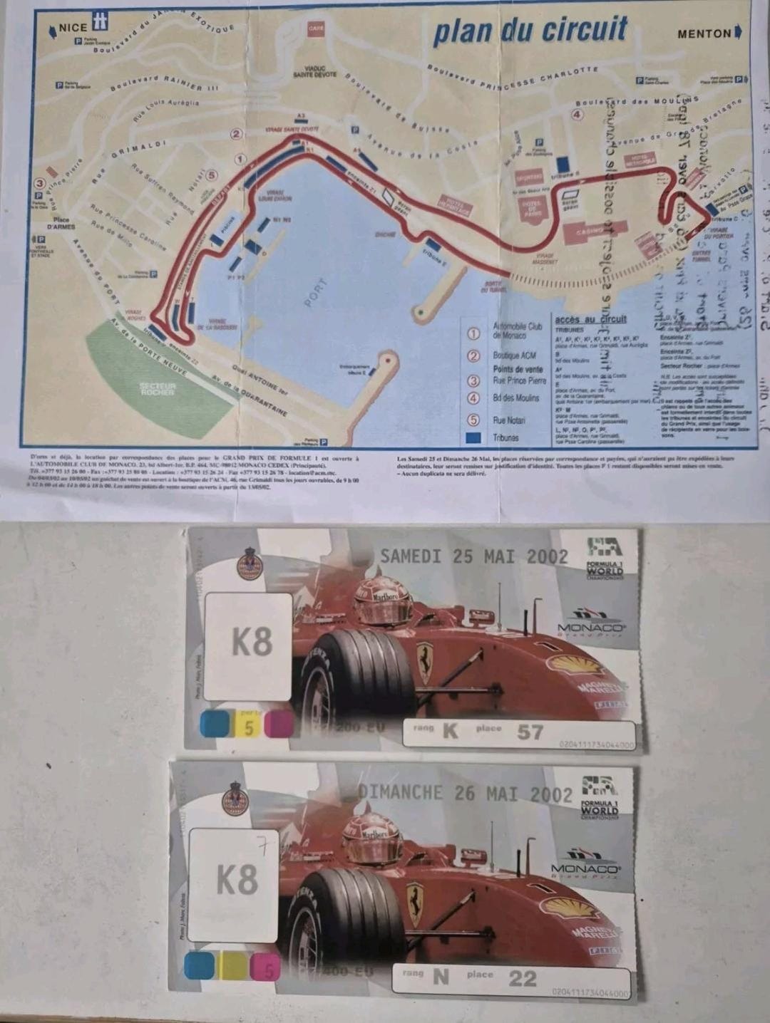 Formula One Monaco Grand Prix 2002 Weekend Stand Tickets Rare - Etsy