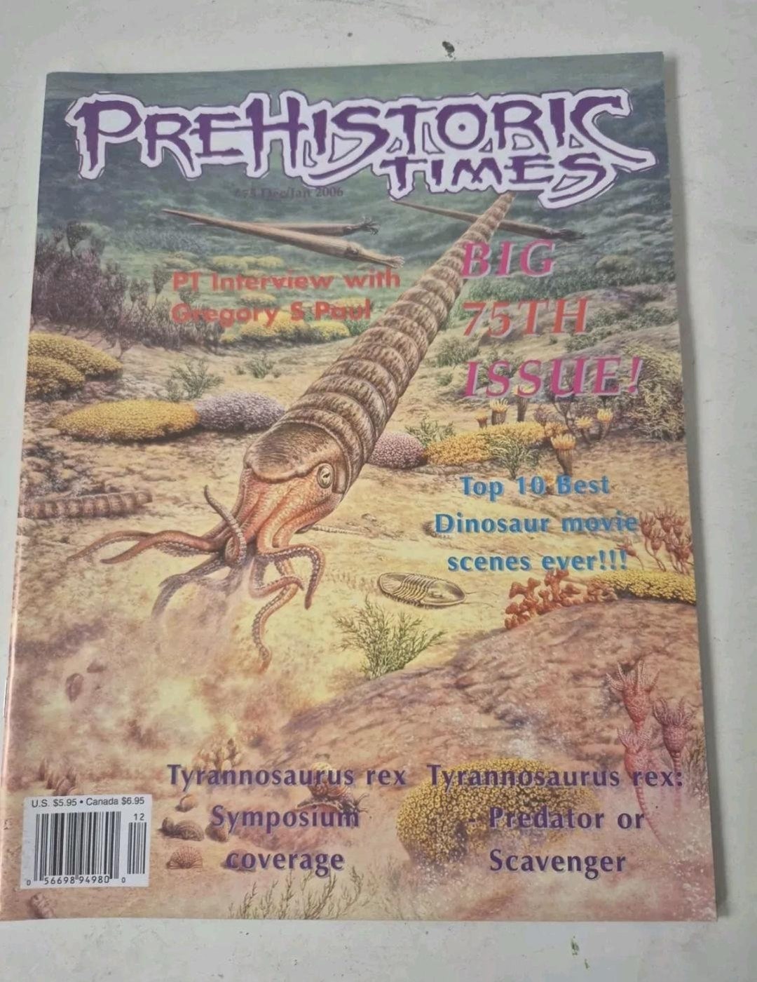 Prehistoric Times 75th Anniversary Big Issue #76 Gregory S Paul T-rex 2006 - Etsy