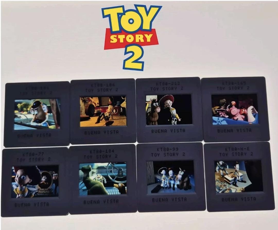 Toy Story 2 Film Cell Production Stills Slides Pixar X 8 Rare 1999 Buzz ...
