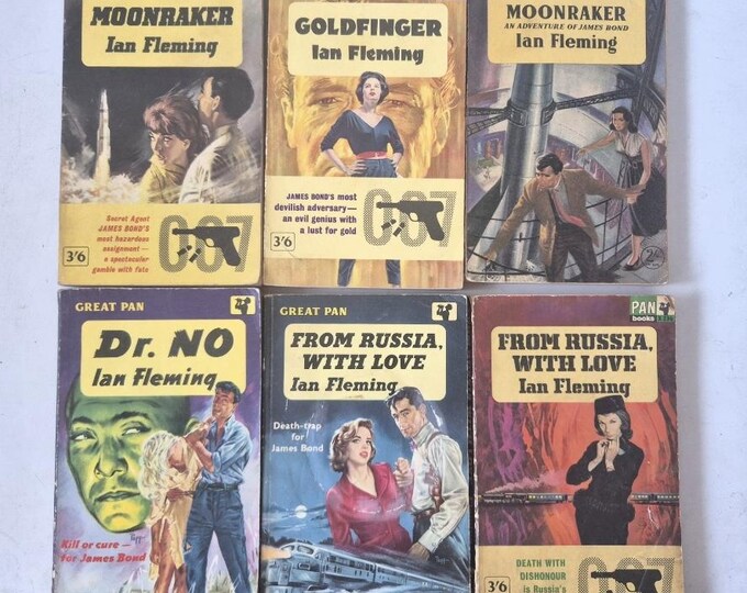 James Bond Vintage by Ian Fleming 1950s 1960s Great Pan Books X 6 - Etsy