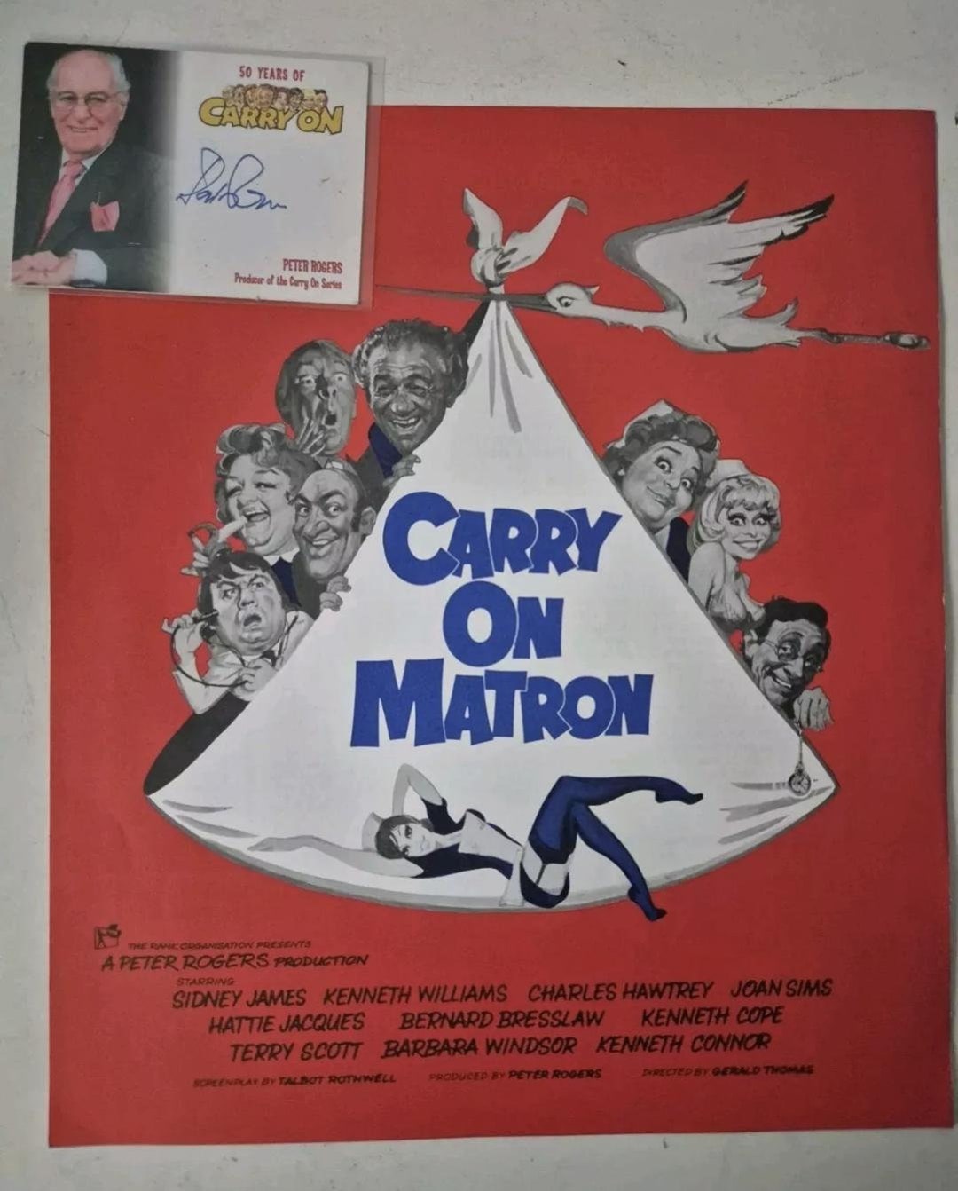 Carry on Matron Promo Synopsis Leaflet & Peter Rogers Autograph Card - Etsy