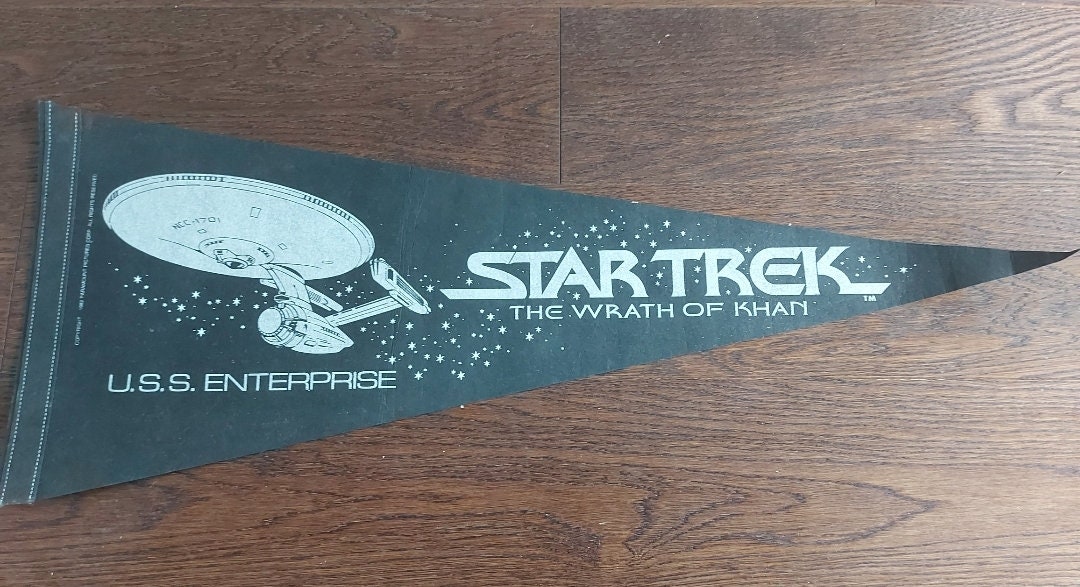 Star Trek Wrath of Khan Super Rare 30" X 12" Vintage USS Enterprise ...