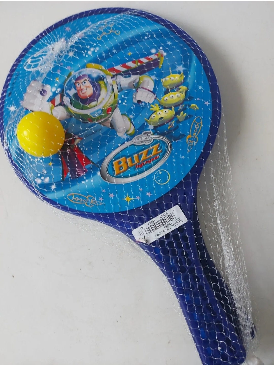 Toy Story Vintage Mondo Buzz Lightyear Raquet Ball / Paddle Ball Game ...