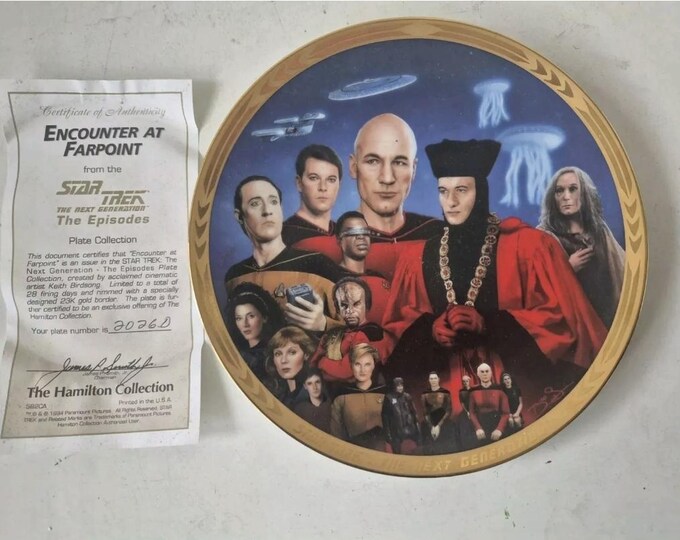 Star Trek Encounter at Far Point Hamilton Collector Plate Limited ...